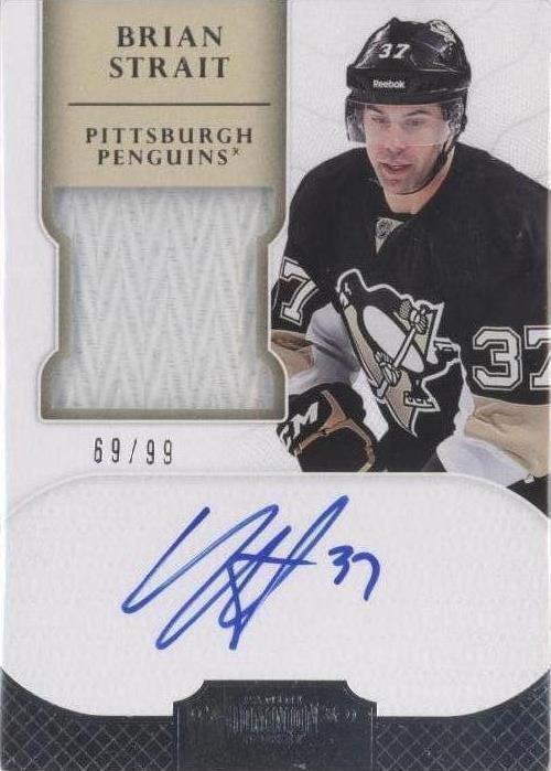 2011-12 Panini Dominion - Autographed Rookie Patches Short Print Brian Strait #197 /99 (AU, MEM ...