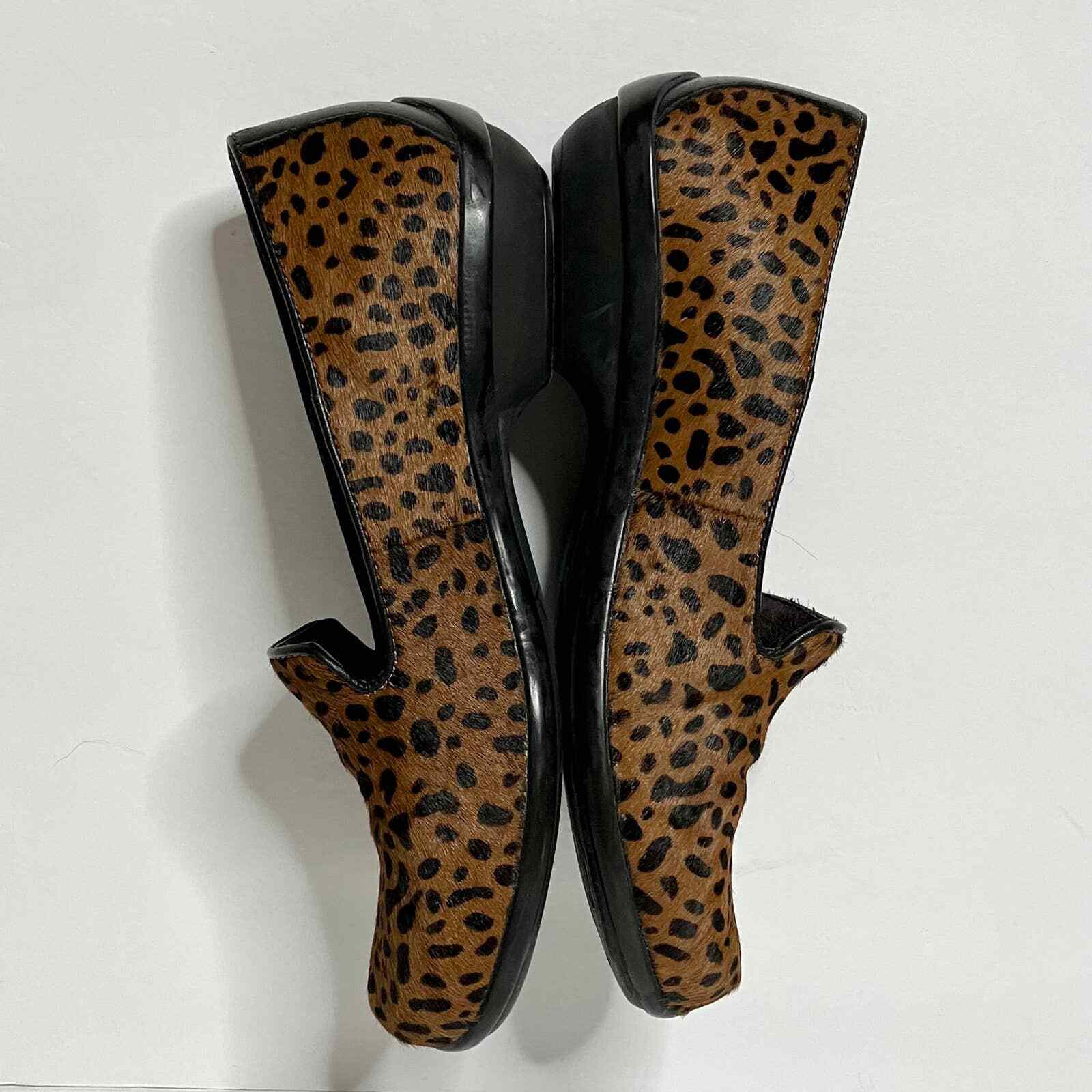 Dansko Olivia Loafers Leopard Print Calf Hair Size EU… - Gem