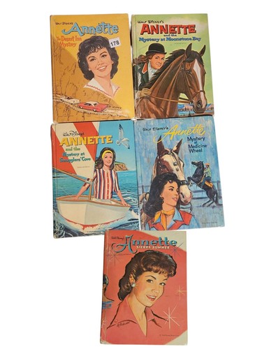 Vintage Walt Disney Annette Funicello Mystery Books Hard Cover Lot of 5 ...