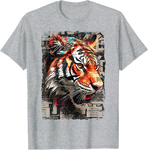 Vintage Hipster Edgy Urban Streetwear Tiger T-Shirt | eBay