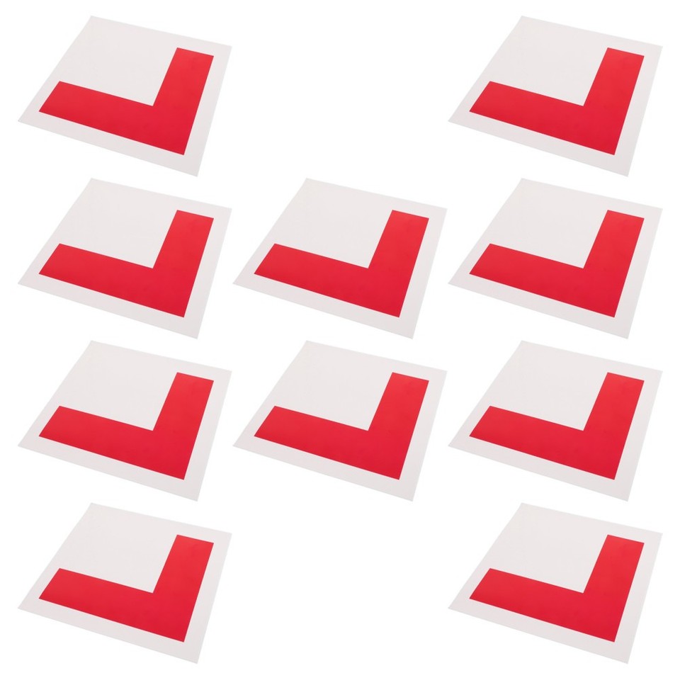 10 Pcs Driver Car Magnet Novice Sticker L Plates for Learner Drivers ...