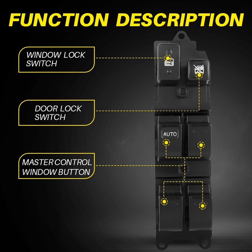 For Toyota Electric Power Master Window Control Switch Front Left ...