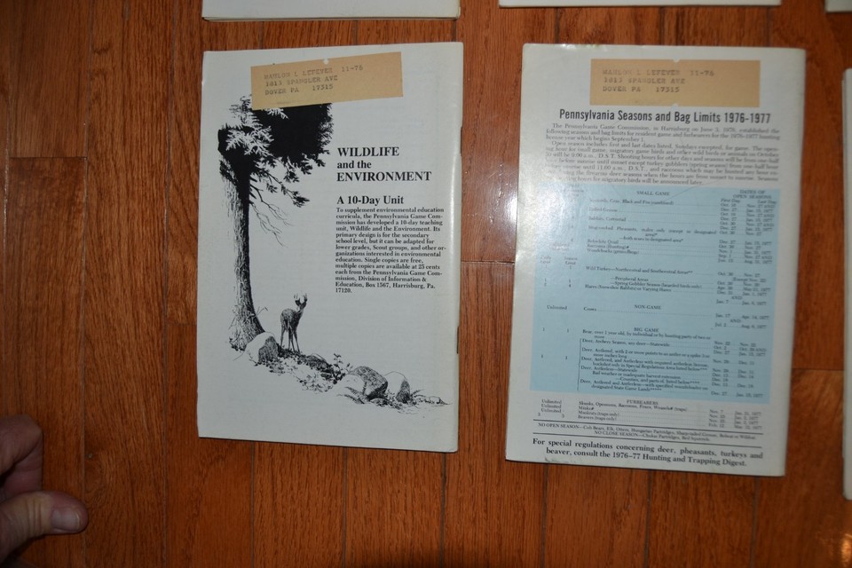 Vintage 1976 Complete Year Lot of all 12 Issues PA Game News Magazine ...