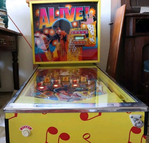 Alive pinball machine 100% Functioning Rare Retro 1970s Elvis Presley ...