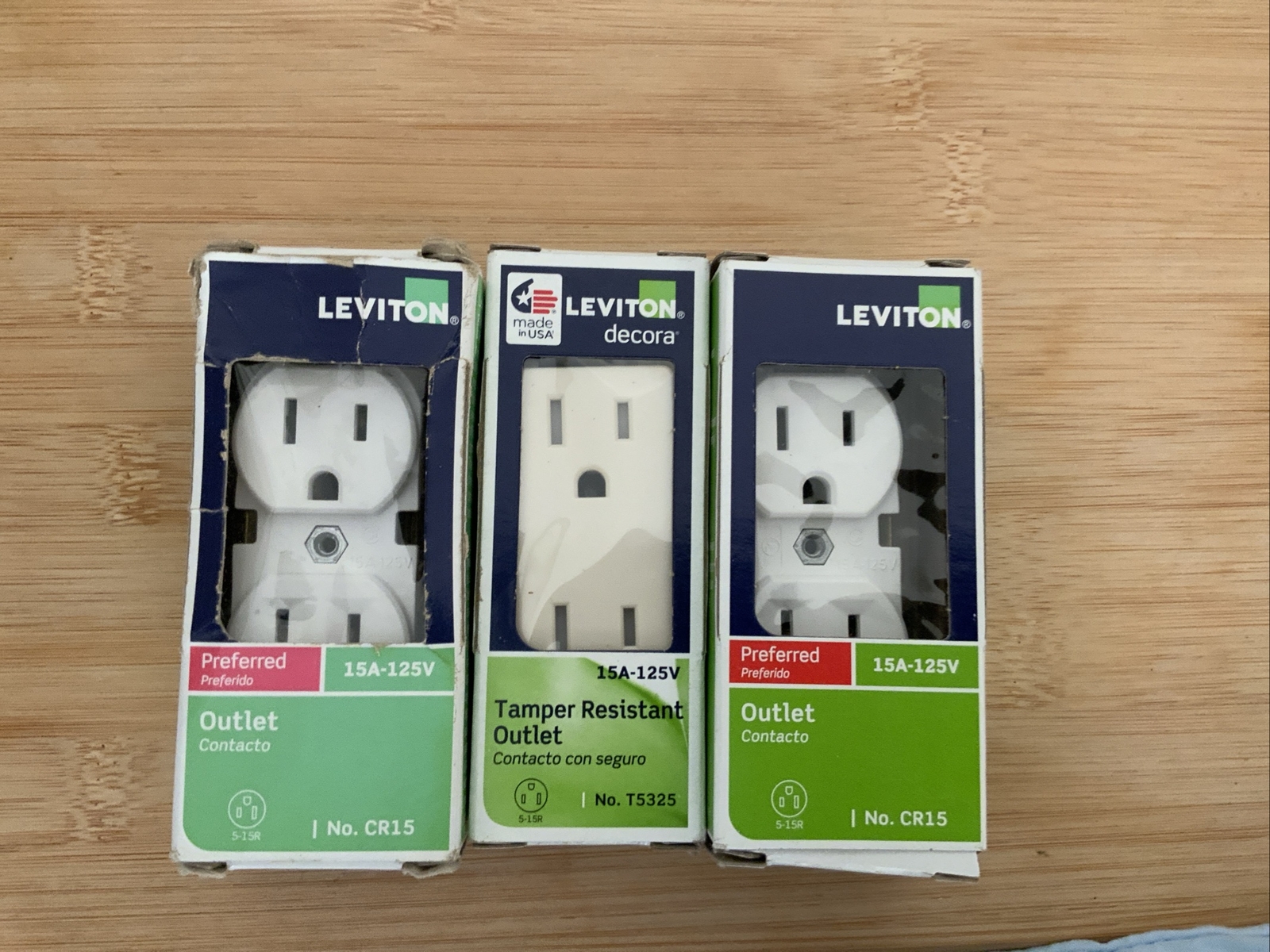 Leviton 15A-125V Outlet Set Of 3 Open Box And Brand New | eBay