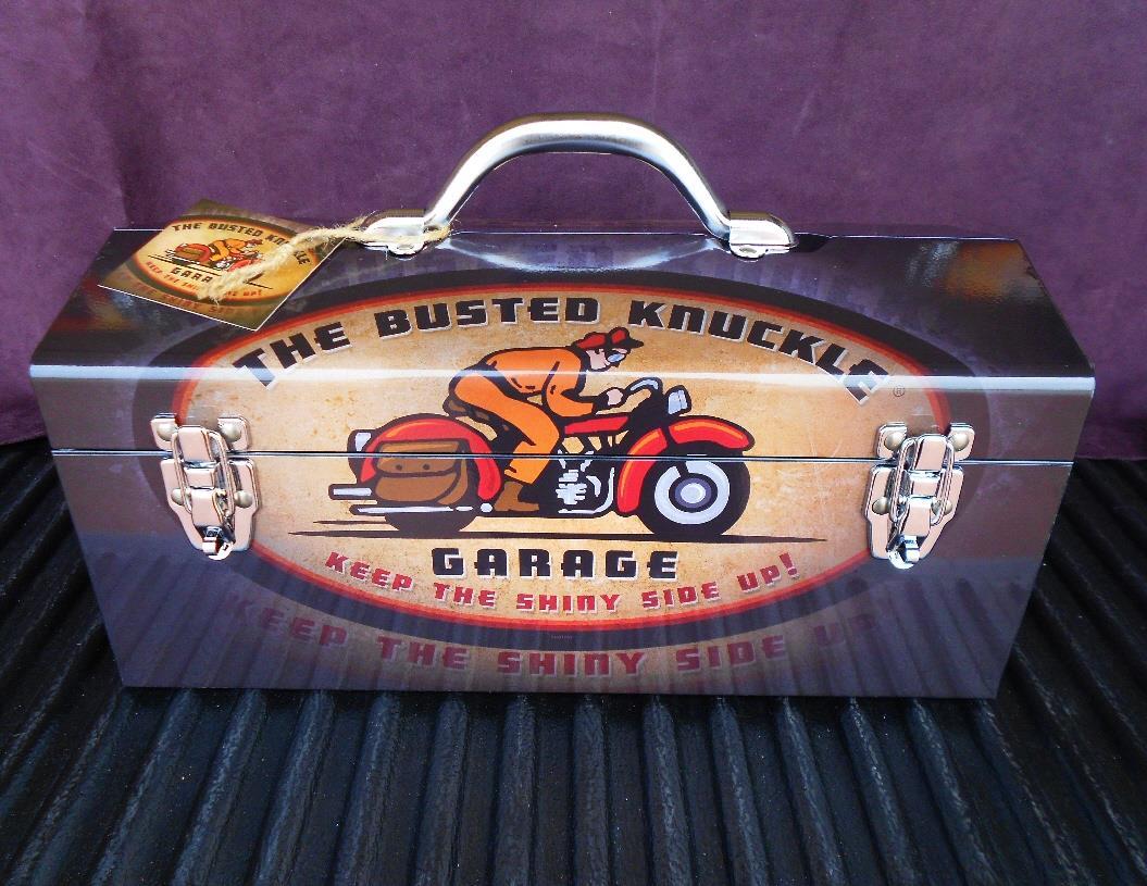 ️ BUSTED KNUCKLE GARAGE 16" Steel Toolbox *CHOOSE: Motorcycle Truck or ...