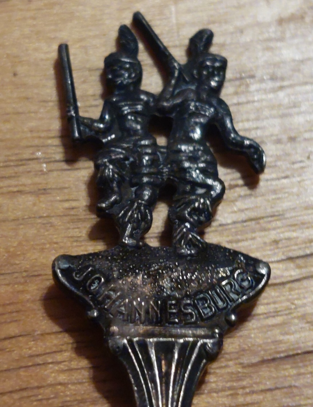 Johannesburg South Africa souvenir spoon Epns Nickel Silver Tribesman ...