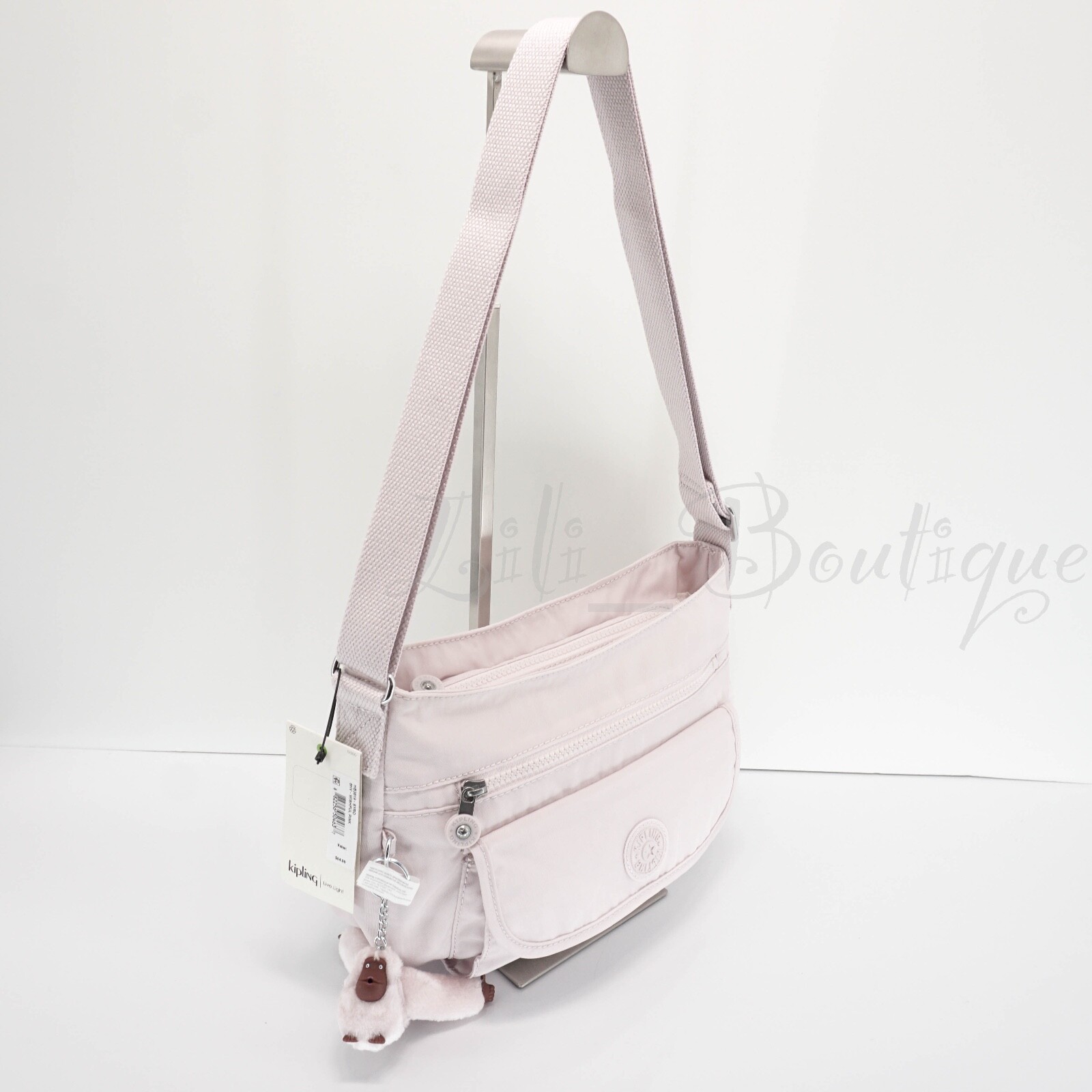 Kipling Syro Crossbody Shoulder Bag Purse Polyamide Creme Color for ...