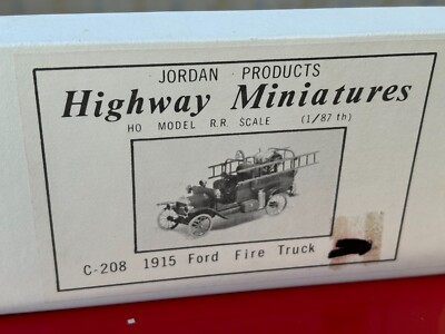 JORDAN MINIATURES # C-208 HO SCALE HIGHWAY MINIATURES 1915 FORD FIRE ...