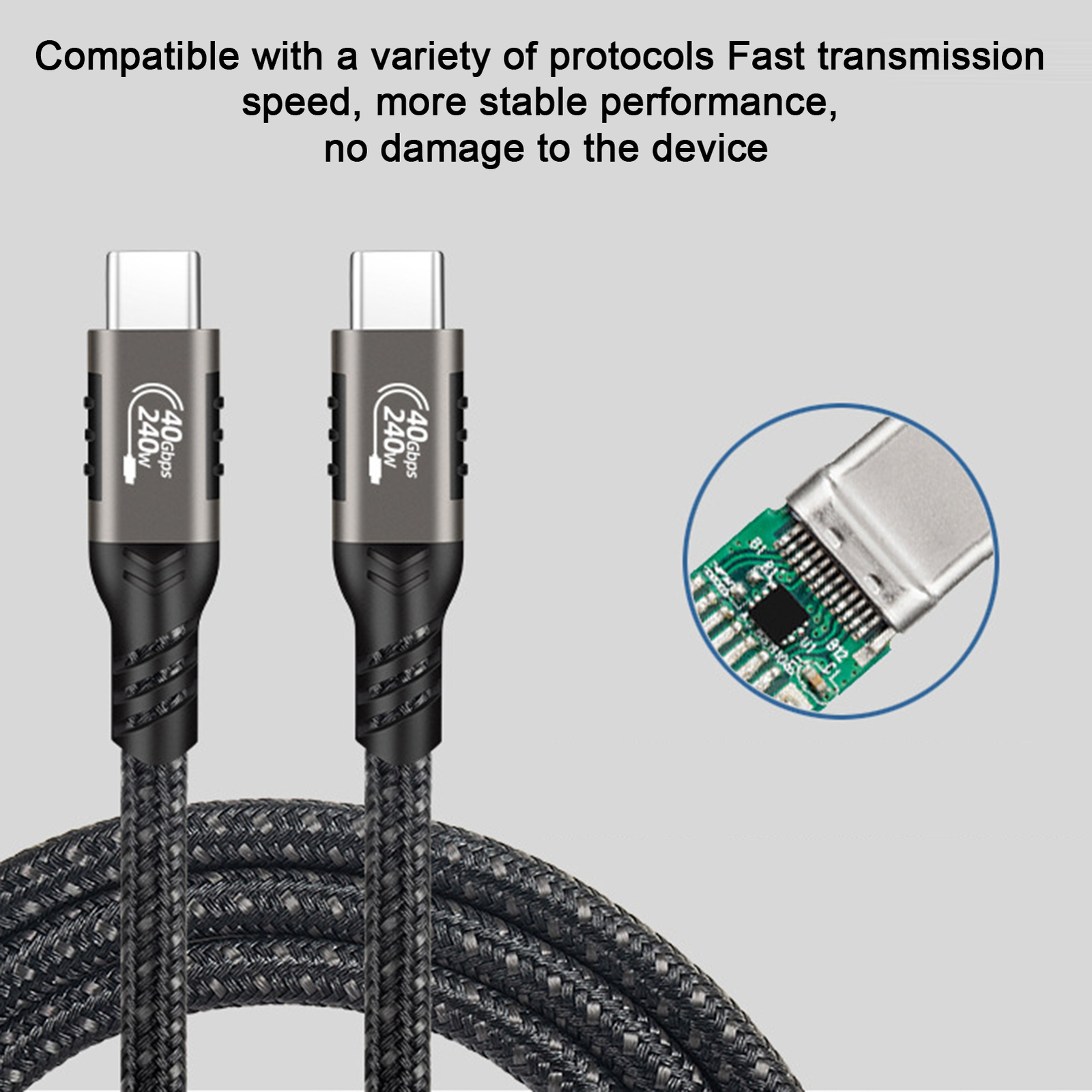 Cellphone Data Line Fast Charging Data Transmission Dual Type-c Head ...