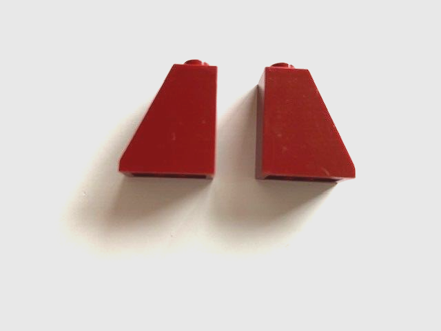 LEGO Parts: Sloped Brick, 1x2x2, Part # 60481, Reddish Brown - Lot of 2 ...