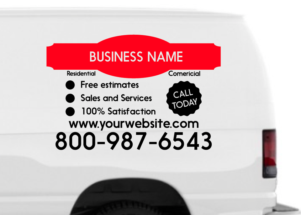 Van Lettering Business Car Sign Kit - Vinyl Window Decal Truck VL1 | eBay