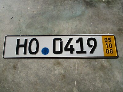 Germany export license plate # HO 0419 | eBay