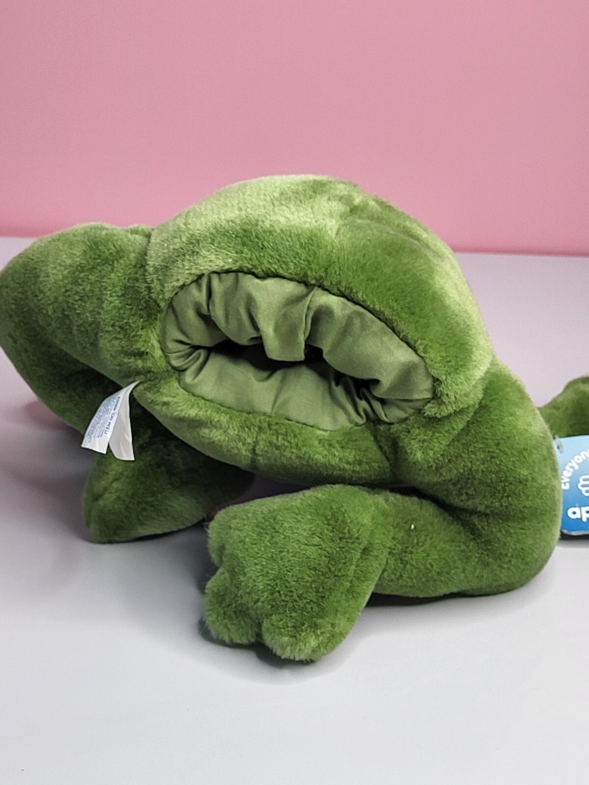 Applause Russ Berrie Green Frog Hand Puppet Realistic Ribbit Sound ...