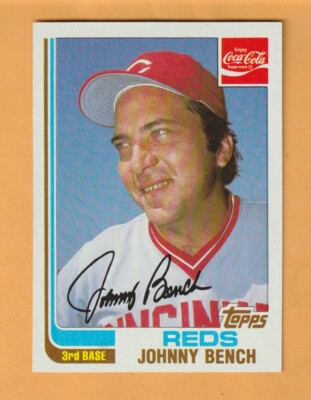 Johnny Bench Cincinnati Reds 1982 Coke #1 HOF Binger Oklahoma | eBay