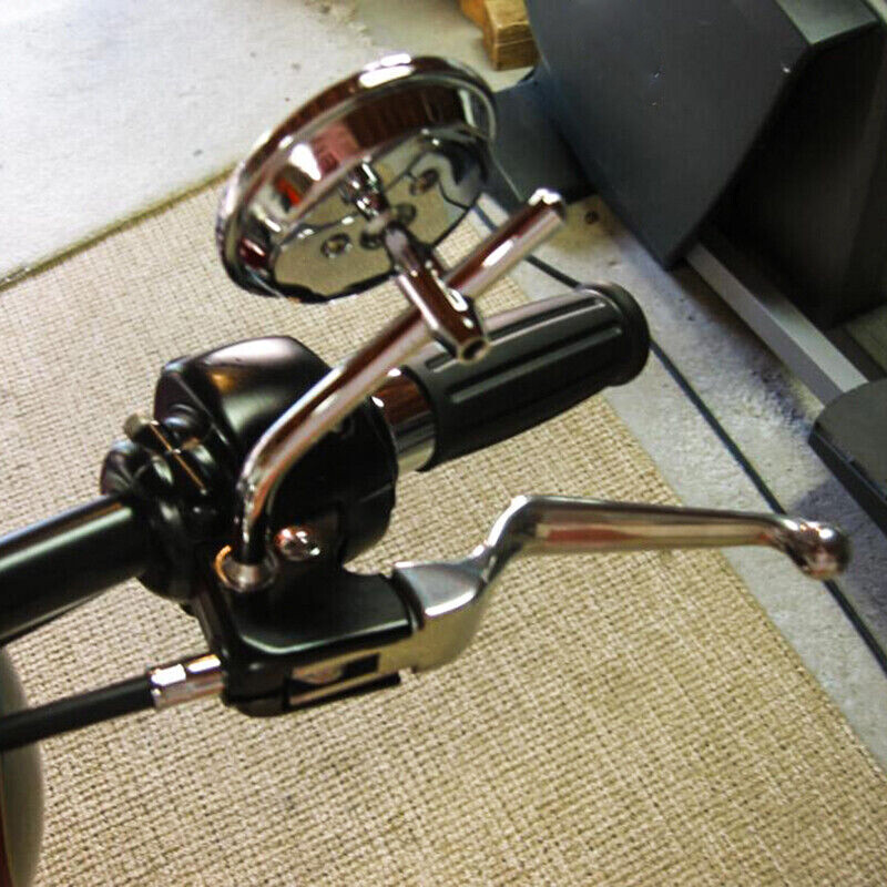 Chrome Round Motorcycle Mirrors For Harley Dyna Street Glide Road King ...