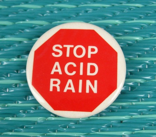 Vintage STOP ACID RAIN Pin Button Pinback 1970s Sign Environment Canada ...