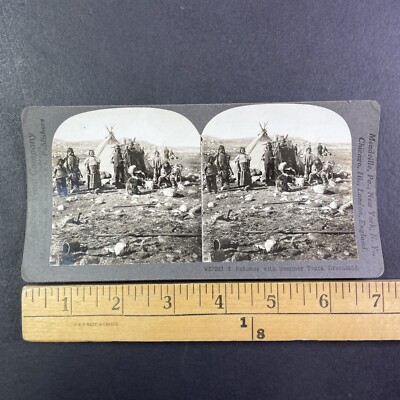 Native Inuit Eskimo Teepee in Greenland Stereoview Antique c1920 Y14752 ...