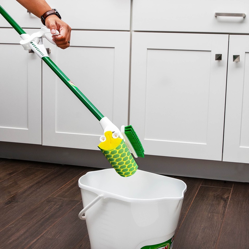 Libman Nitty Gritty Roller Sponge Mop with Scrub Brush | eBay