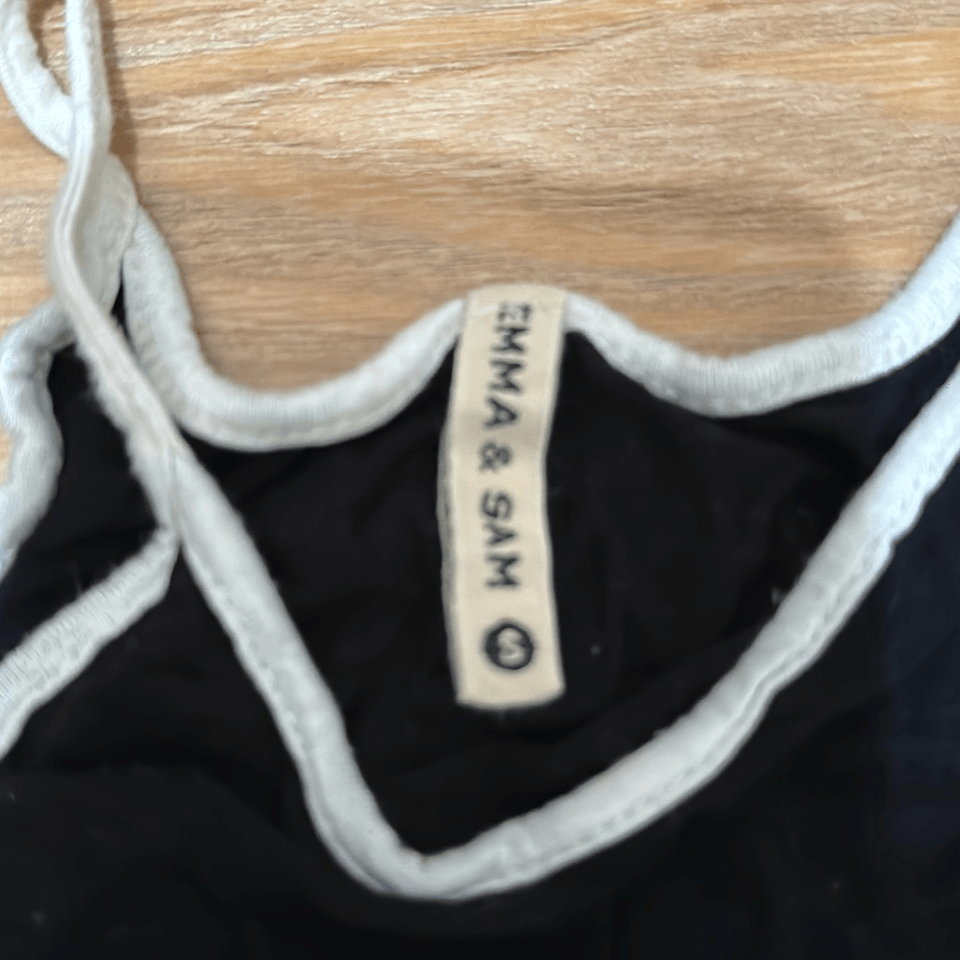 Emma and Sam black and white halter tank size small | eBay UK