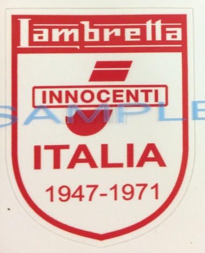 Lambretta Innocenti Car Vespa Lambretta Scooter Camper Van Decal ...