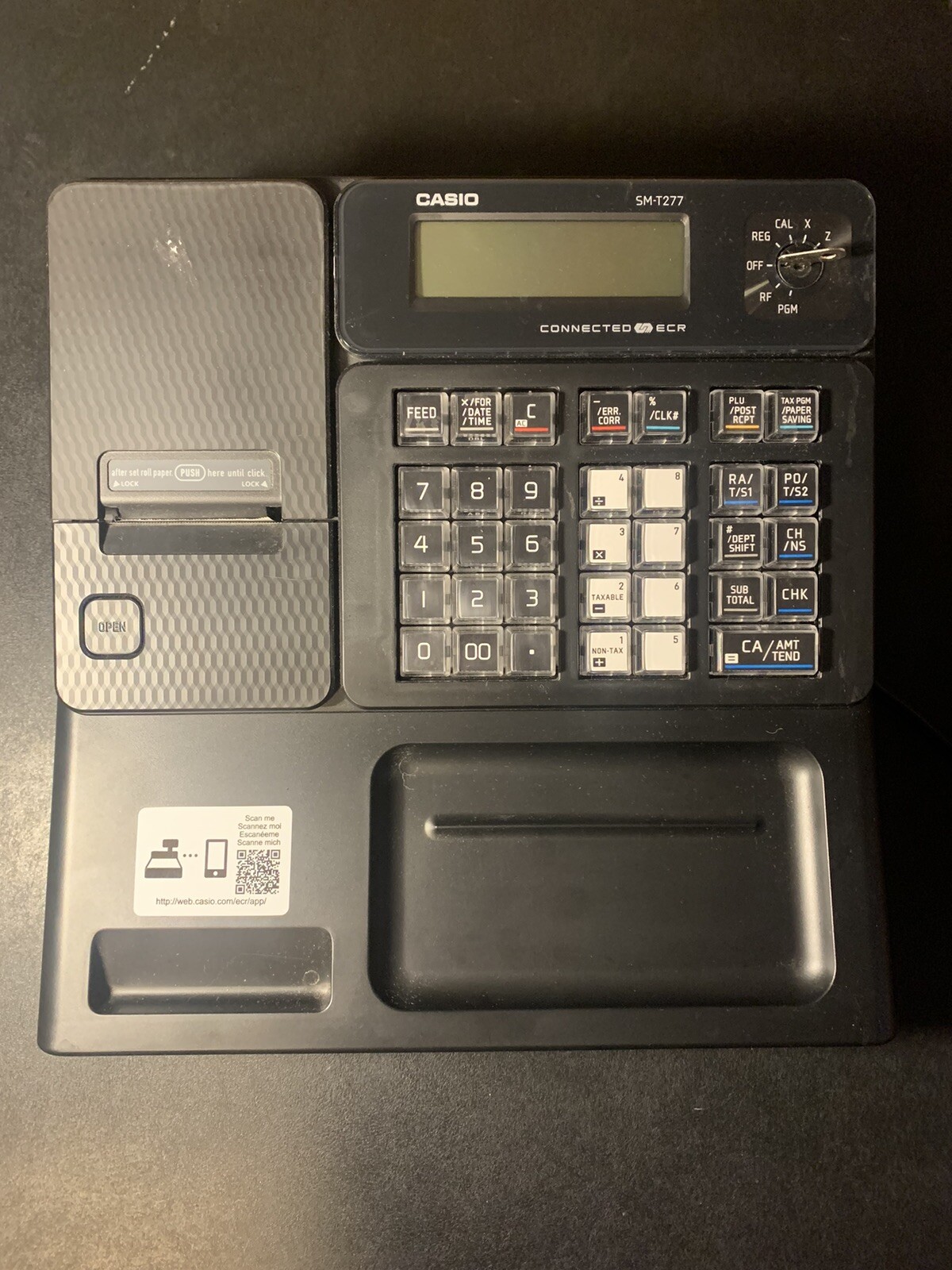 Electric Cash Register CASIO Connected ECR SM-T277 Bluetooth LCD Tested ...