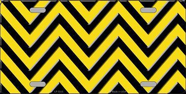 Yellow Black Chevron Metal Novelty License Plate Tag LP5035 | eBay