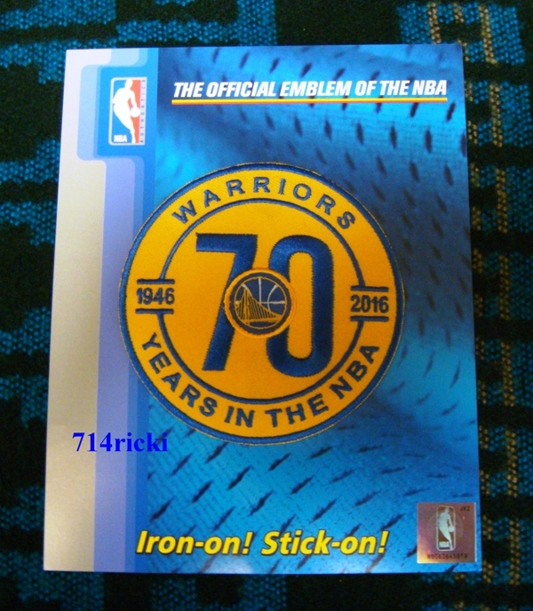 2016-2017 Golden State Warriors 70 Years in NBA 70th Anniversary large ...