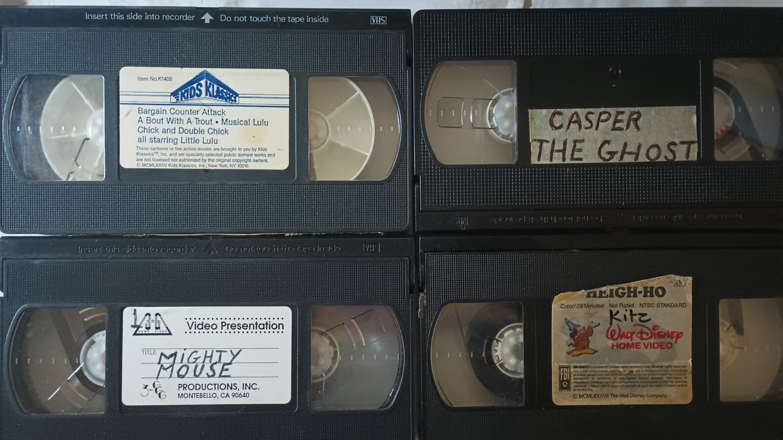 9 Vintage VHS Cartoon Tapes (No Covers) | eBay