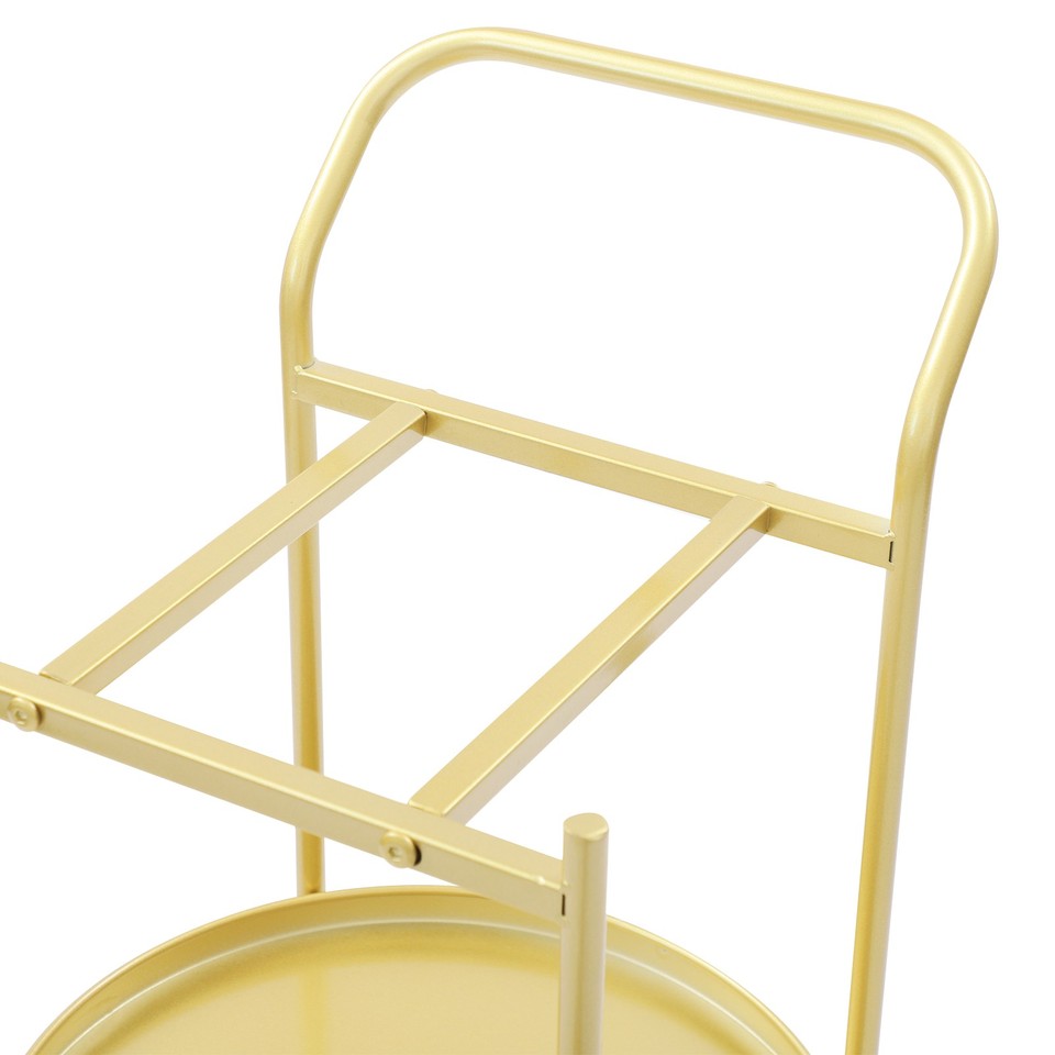 Metal Frame Serving Cart For Kitchen, Rolling Bar Cart, Mobile Storage ...