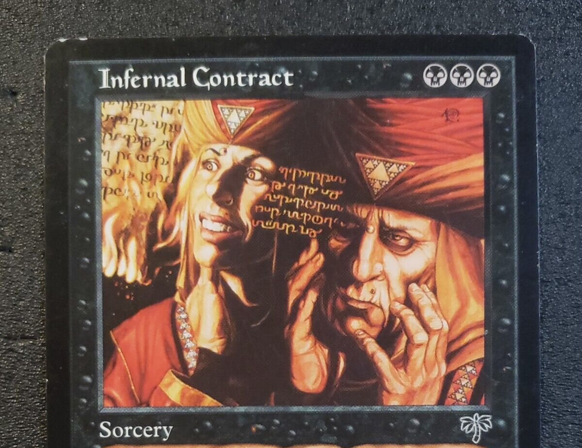 Infernal Contract Mirage NM Black Rare MAGIC THE GATHERING MTG CARD ...