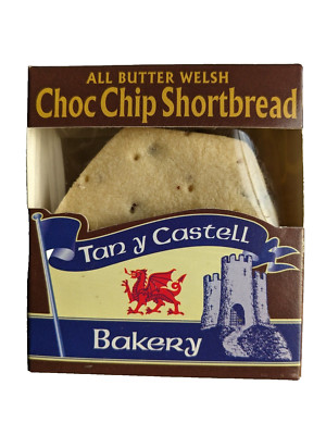 8 Welsh Chocolate Chip Shortbread Biscuits Tan Y Castell All Butter ...