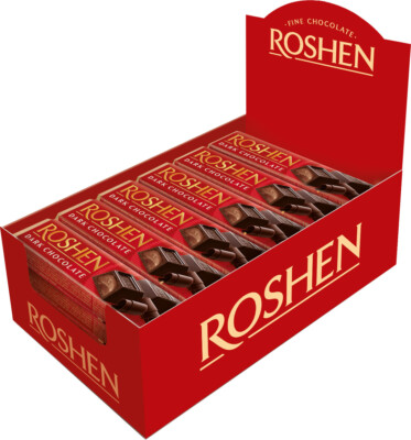 ROSHEN Dark Chocolate 30bars BATONCHIK with Fundant Filling Made in ...
