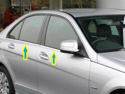 New Mercedes C Class W204 SALOON 2008-2013 Chrome Windows Frame Trim ...