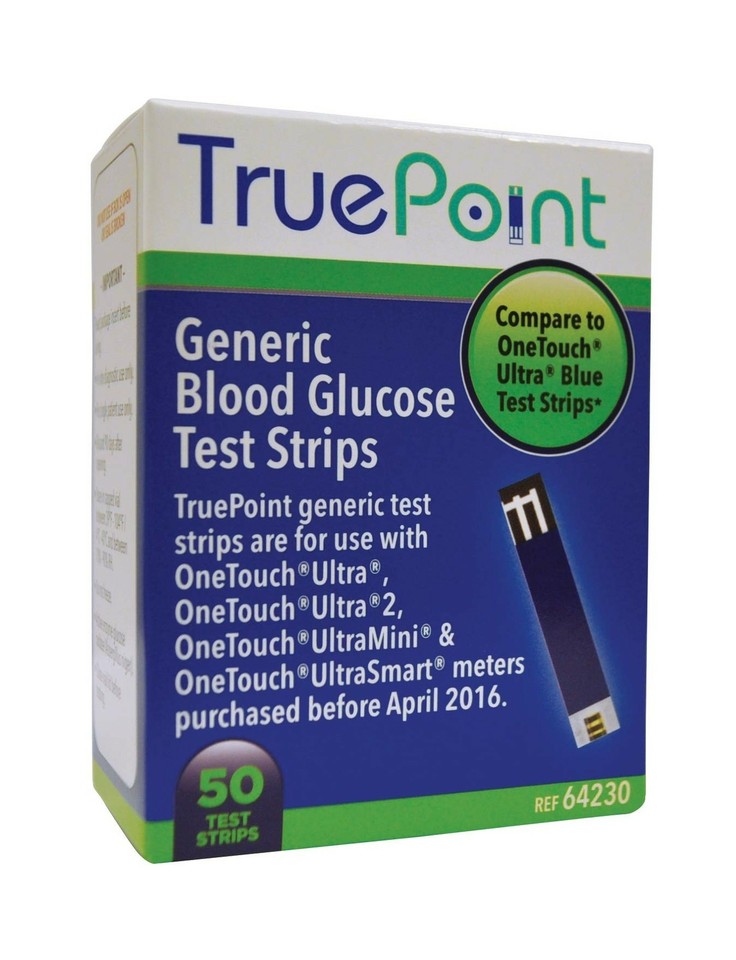 True Point Generic Blood Glucose Test Strips Diabetics Medical Tools 50 ...