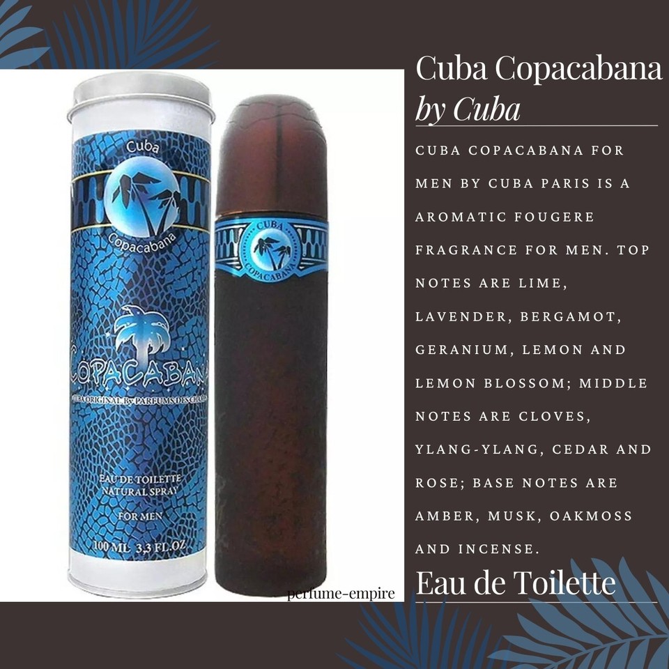Cuba Copacabana By Cuba Cologne for Men EDT 3.3 / 3.4 oz New In Box | eBay