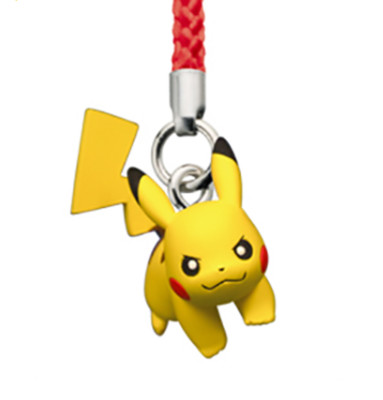 Pokemon GO Pikachu Netsuke Cell Phone Strap Figure Toy Black White ...