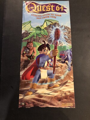 quest 64 nintendo 64 Nintendo power Poster Insert | eBay