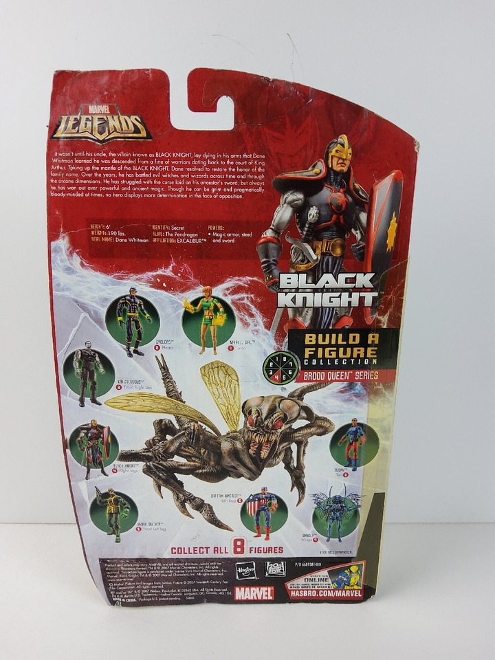Marvel Legends Black Knight 2007 Queen Brood Series Build A Figure ...