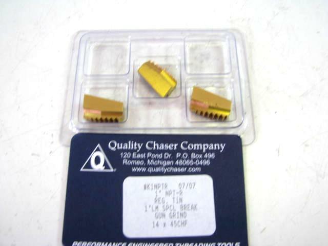 Quality Chaser Company 1" NPT-R K1NPTR Thread Chaser Inserts Pack of 3 ...