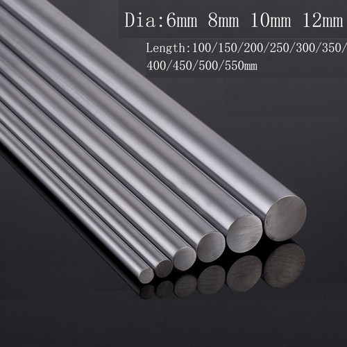 6 8 10 12mm Chromed Smooth Rod Linear Rail Shaft Steel CNC 3D Printer ...