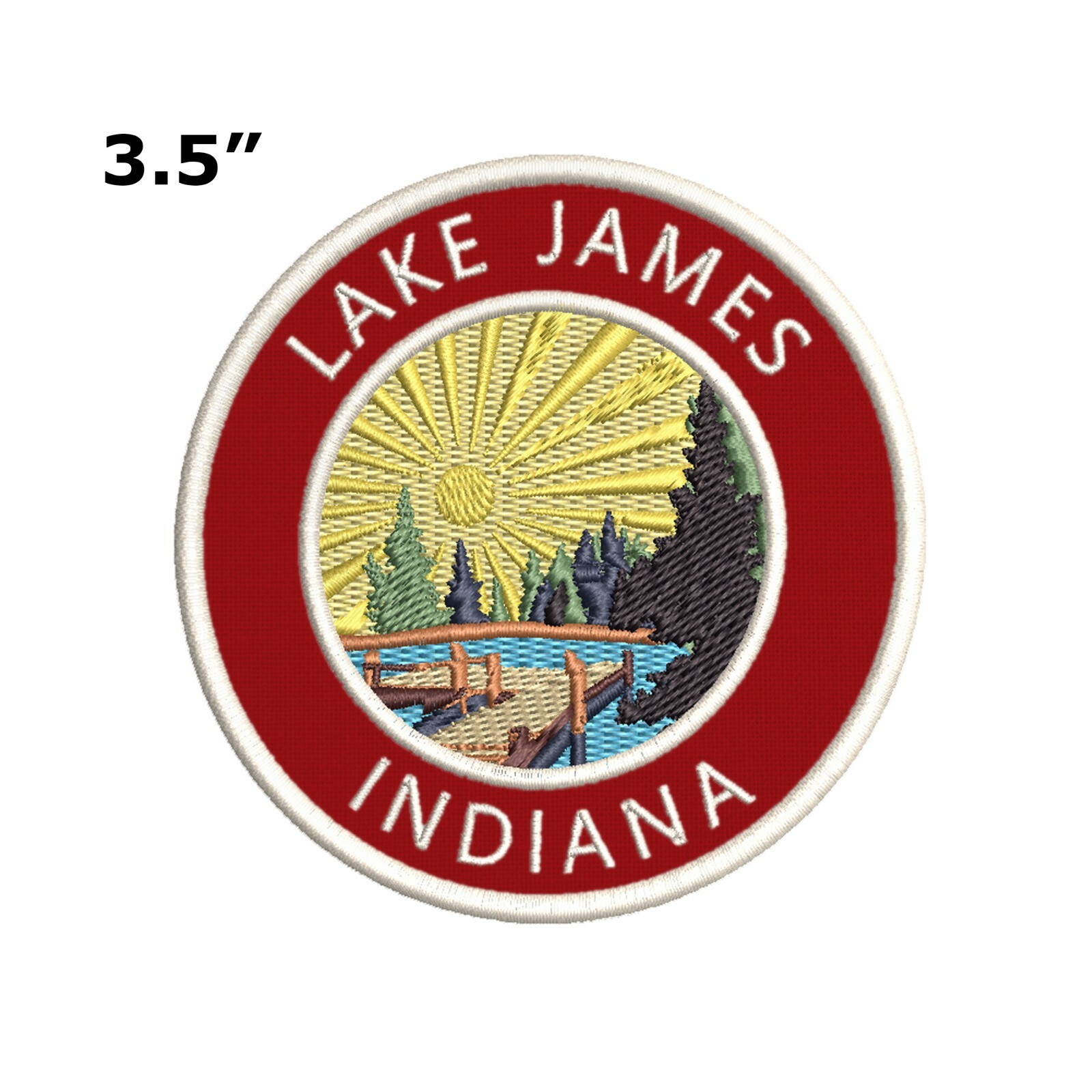 Lake James Indiana Patch Embroidered Iron-on Applique Nature Souvenir ...