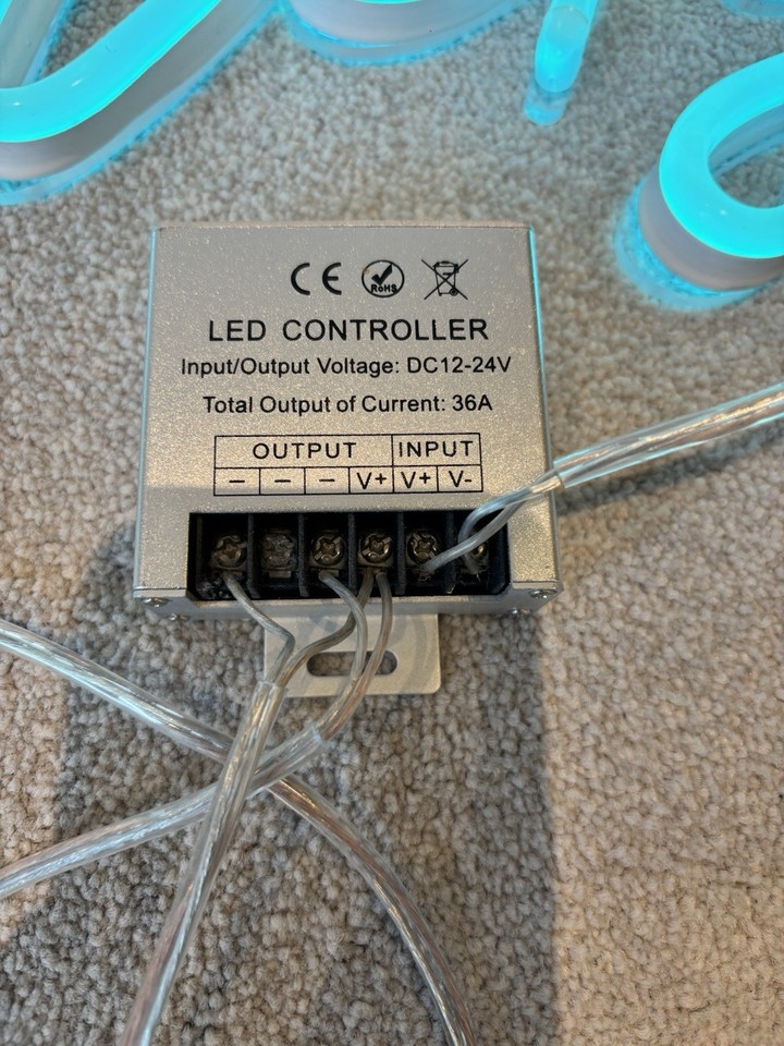 LED Neon Sign With Adjustable Brightness Remote “CREATE YOUR OWN ...