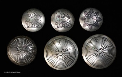 Vintage Hopi/Native American Silver Button Covers Set of 6 | eBay