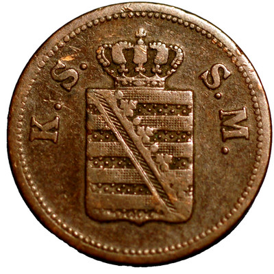 1859 Stati tedeschi SASSONIA-ALBERTINA 2 Pfennig KM# 1185 | eBay