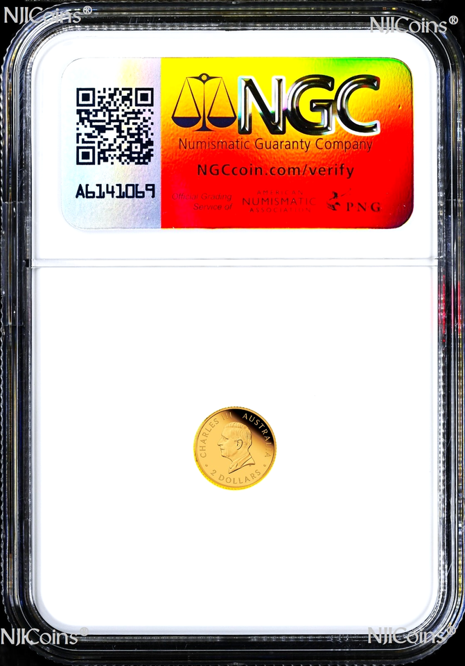 2025 Australia Mini Roo Kangaroo PROOF 9999 GOLD 0.5g $2 NGC PF70 Coin ...