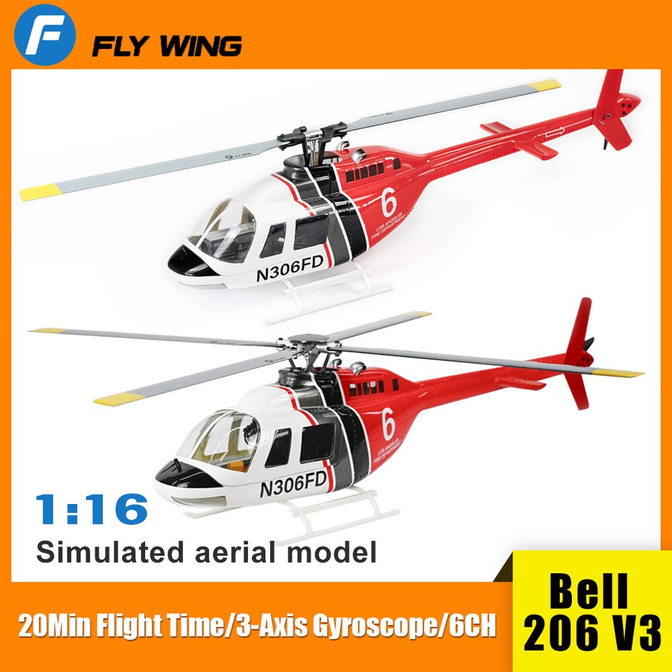 Flywing Bell 206 V3 6CH 3D GPS Auto Return Hovering RTF/PNP RC ...