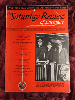 SATURDAY REVIEW September 23 1939 BURTON RASCOE JOHN CHAMBERLAIN | eBay