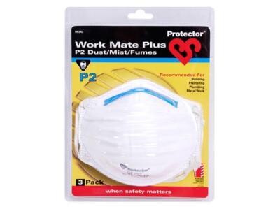 P2 Rated Protector P2 Workmate Plus Disposable Face Respirator (Pack of ...