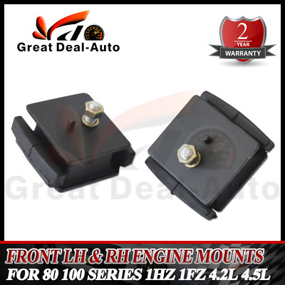 2 Front Engine Mounts fit Landcruiser 80 100 105 Series 1FZ FZJ80 ...